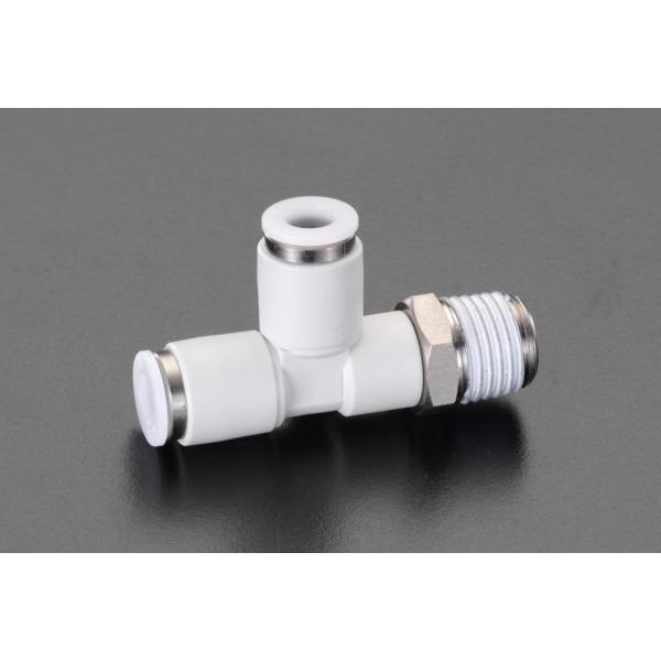 ●材質:樹脂(PBT)、真鍮●使用流体:空気●使用圧力:0-1MPa(10kgf//cm2)●使用温度:-15-60°C●チューブ外径:6mm●取付ねじ:R（PT）1/8"EA140HB-61000012002301ヤフー SP店