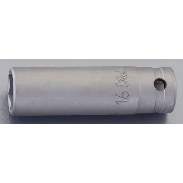 対辺(mm)：19外径(mm)：26.5全長(mm)：77差込角：1/2""6ポイント組立ラインの動力工具や締付ロボットに最適なインダストリアル仕様狭所向けに基礎寸法をハンドケット類のサイズに合わせています。入数：1個EA164DR-219...