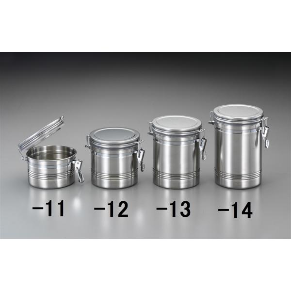 材質：本体：SUS304、フタ：SUS304容量：848ml外寸サイズ：φ127X95（H）mm内寸サイズ：φ118X74（H）mmフタサイズ：φ128X26（H）mm重量：394g蓋は、1点パッチン止式EA508SR-1100001223...