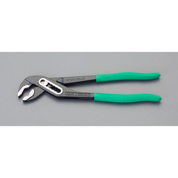 最大開口：24mm全長：175mm重量：173g調整(段階)：6口幅を6段階に調整可能なウォーターポンププライヤー指詰め防止ストッパー付横ブレの少ないボックスジョイント採用入数：1丁EA531SS-175EA531SS-175ヤフー SP店