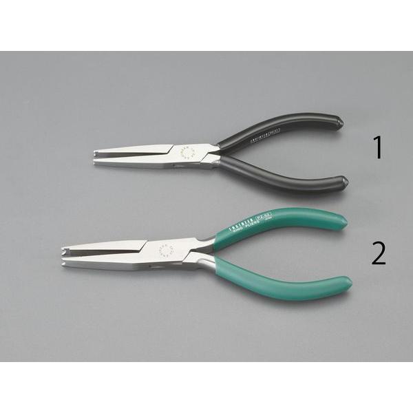 材質：高炭素鋼全長(mm)：150適応軸サイズ(mm)：φ3〜4精密機器の軸部など、狭所のEリングの着脱に先端マグネット付EA590EL-1EA590EL-1ヤフー SP店