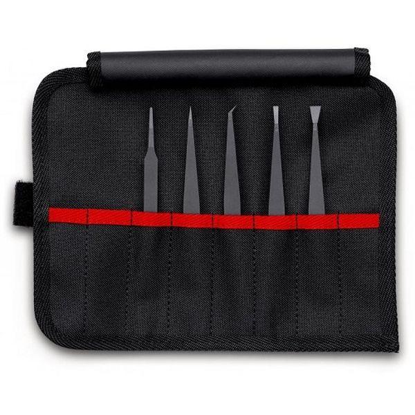 メーカー：KNIPEX（クニペックス）型番：920005ESDケースサイズ：200(W)×30(D)×90(H)mm材質：炭素繊維強化プラスチック[セット内容]全長115先端幅2.0-直・細×1本、全長115先端幅0.3-直・鋭×1本、全長...