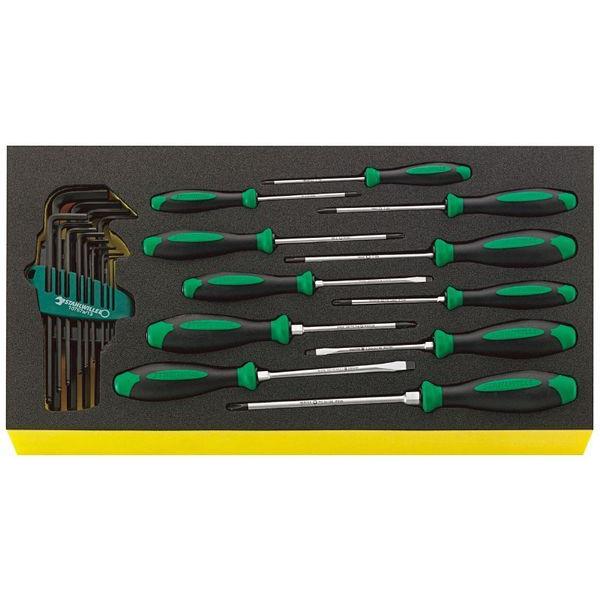 〈セット内容〉：24点トレーサイズ：460×250×60(H)mm(＋)ドライバー：#1×85mm、#2×100mm、#3×150mm(−)ドライバー：0.8×90mm、1.0×100mm、1.2×125mmTORXドライバー：T10×80...