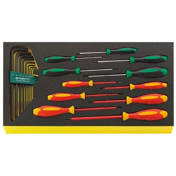 〈セット内容〉：20点トレーサイズ：460×250×60(H)mm(＋)絶縁ドライバー：#1×80mm、#2×100mm、#3×150mm(−)絶縁ドライバー(mm)：0.4×75、0.6×100、1.0×125TORXドライバー：T10×...