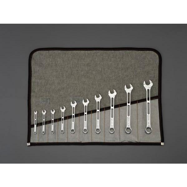 材質:クロムバナジウム鋼全長:100〜280mmサイズ(mm):5.5・7・8・10・12・13・14・17・19・2412ポイント強度を保持しつつ軽量化を実現デニムツールロール付10本組EA614AA-100AEA614AA-100Aヤフ...