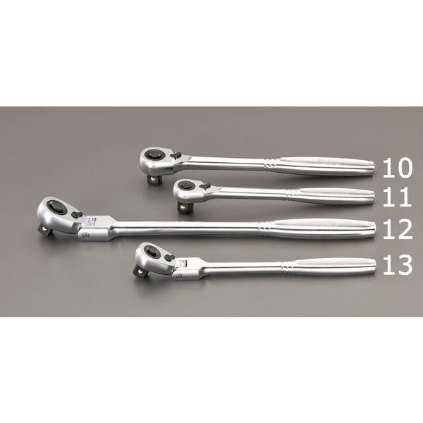 差込角：1/2"ギア数：72歯全長：227mm送り角5°のコンパクトヘッドで狭い場所の作業も効率よく行えます。首振型EA618KA-13EA618KA-13