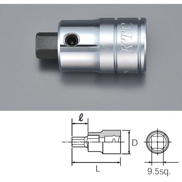 ●差込角…3/8"●対辺…6mm●サイズ…D：17mm、L(全長)：35.5mm、l：6.5mm●重量…37gEA618PT-6000012227181ヤフー SP店