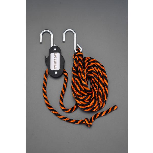 ●ロープサイズ:φ9.5mm×4.8m●使用荷重:22kg●フック線径:7.5mm●フック内径:約30mm引っ張るだけでしっかり固定します。緩める時はレバーを押すだけ。EA628VA-9A000012084206ヤフー SP店