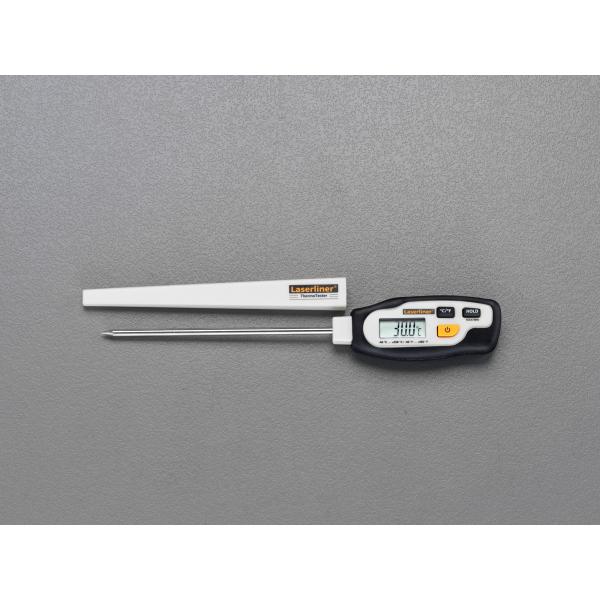 ●測定範囲…-40〜250℃●分解能…0.1℃●精度…1.5％±2℃●機能…最高最低温度表示、データホールド機能、オートパワーオフ（20分）●電源…LR44×1個（付属）●本体サイズ…33×210×20mm●プローブサイズ…120mm●重量...