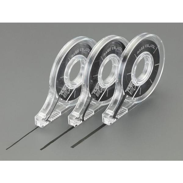 カラー：黒材質：テープ：クレープ紙テープ厚み：約0.15mmホワイトボードに線を引いて、簡単にオリジナルの行動予定表などが作れます。本体ケースはテープ幅1〜3mm共通で使用できます。幅：3mm長さ：13mEA761LD-5300001229...