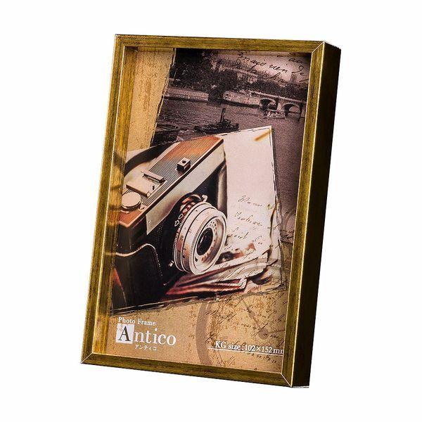 規格：KG判収納用紙サイズ：102×152mmカラー：ゴールド材質：フレーム/樹脂製　樹脂製透明板/PET（0.8mm厚）　裏板・スタンド/MDFスタンド・吊り金具付属入数：1枚EA761LP-107000012335846ヤフー SP店