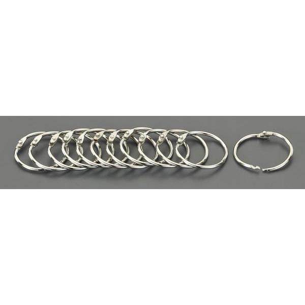 材質：硬鋼線ニッケルメッキ仕上しっかりかみ合うのでズレません。ビニールシートや厚紙の見本帳をまとめるのに便利です。サイズ(外径)：40mm入数：9個EA762FA-64000012291638ヤフー SP店