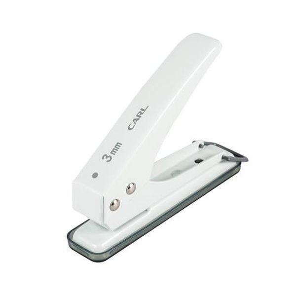 ●穿孔能力…18枚●穴径…φ3mm●穴奥行…12mm●サイズ(W×D×H)mm…26×109×82（ロック時高さ40）●穴数…1●重量(g)…111●材質…SPCC、PE●コンパクトに収納できるハンドルロック付き。●タグやラッピング作りに●...