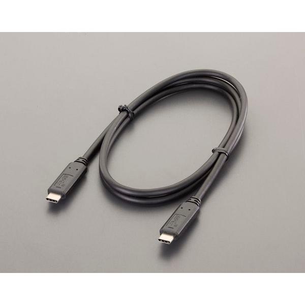 コネクタ形状：USB3.1(C)オス-USB(C)オス長さ：1mPD：3A対応対応機種：USB3.0 Gen2タイプCメス端子搭載のパソコン及びUSB3.1 Gen2タイプCメス端子搭載のパソコン周辺機器コネクタの表・裏を気にせず使えるタイ...