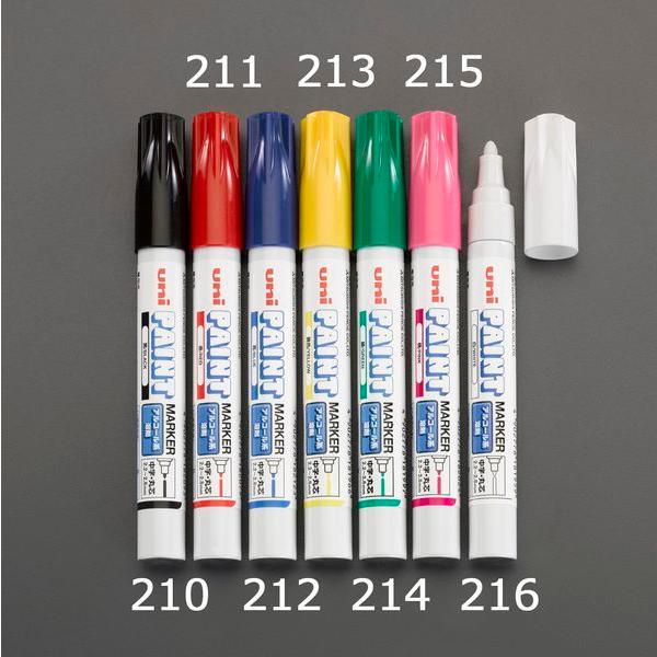 線幅：2.2〜2.8mm インク色：黒入数：1本油性中字速乾性があり環境にも対応したアルコール溶剤を使用。金属・ガラス・プラスチック、ゴム(黒)、木材に使用できます。EA765MP-210EA765MP-210