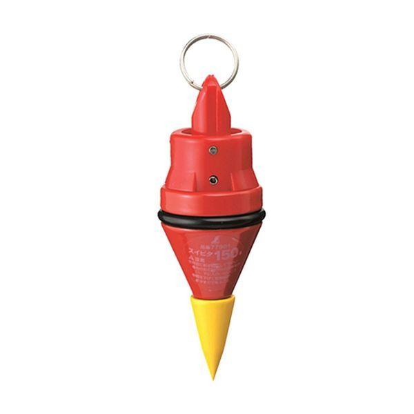 メーカー：シンワ測定型番：77981サイズ：φ32×108mm材質：本体・先端：鉄 二重リング：ステンレス ゴムカバー・保護キャップ：ゴム下げ振り重量：150g重量：150g従来の1/20のスピードで止まる静止機構付です。先端部は黄色塗装で...