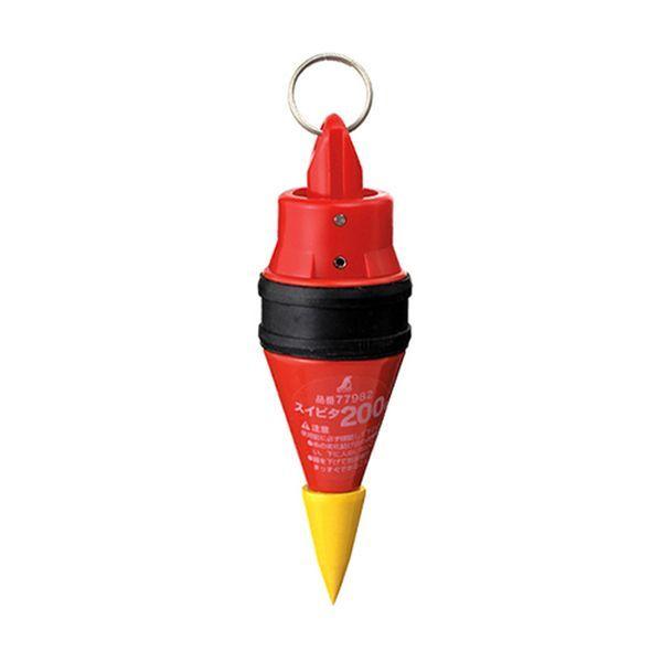 メーカー：シンワ測定型番：77982サイズ：φ32×121mm材質：本体・先端：鉄 二重リング：ステンレス ゴムカバー・保護キャップ：ゴム下げ振り重量：200g重量：200g従来の1/20のスピードで止まる静止機構付です。先端部は黄色塗装で...