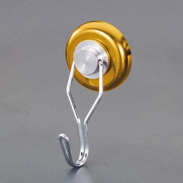 ●直径…36mm●厚み…15mm●全高（フック含む）…65mm●口幅…17mm●重量…65g●吸着力…40kgf●色…黄●材質…ネオジウム磁石●フック部は360度回転し、上方にも180度スイングします。●流通している磁石の中で最高の磁気特性...