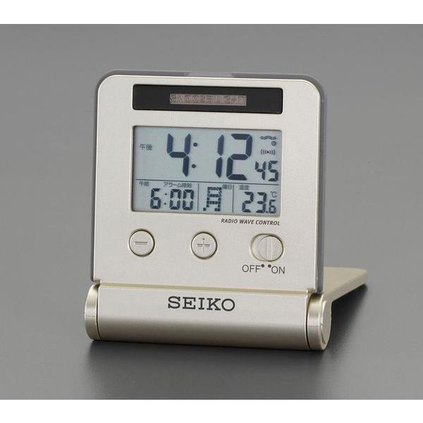 周波数：40/60kHz自動選局電源：単4電池×2本(付属)機能：電子音アラーム、スヌーズ、ライト、フルオートカレンダー、温度表示、アラームモニターサイズ：71(W)×17(D)×80(H)mm電波受信機能EA798CS-97EA798CS-97
