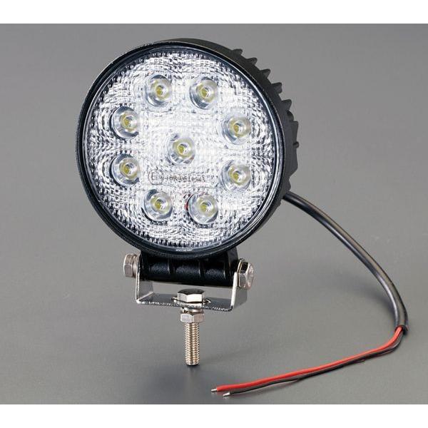 電球：27Wコード長：400mm電源：DC10V〜30V照明装置：LED球9灯電線仕様：PVC線取付ねじ径：M8明るさ：1700lmサイズ：φ114×58×142(H)mm重量：0.65kg屋内・屋外両用(IP67)入数：1個EA814BA...