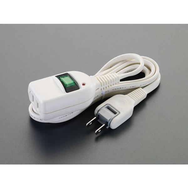 定格：15A・125V(1,500W)コンセント：2P×1個スイッチ：1個雷サージ機能：最大サージ電圧6,000V、制限電圧400V(本体内蔵)サイズ：45(W)×26(D)×76(H)mmコード長：3m重量：283gカラー：ホワイトスイン...