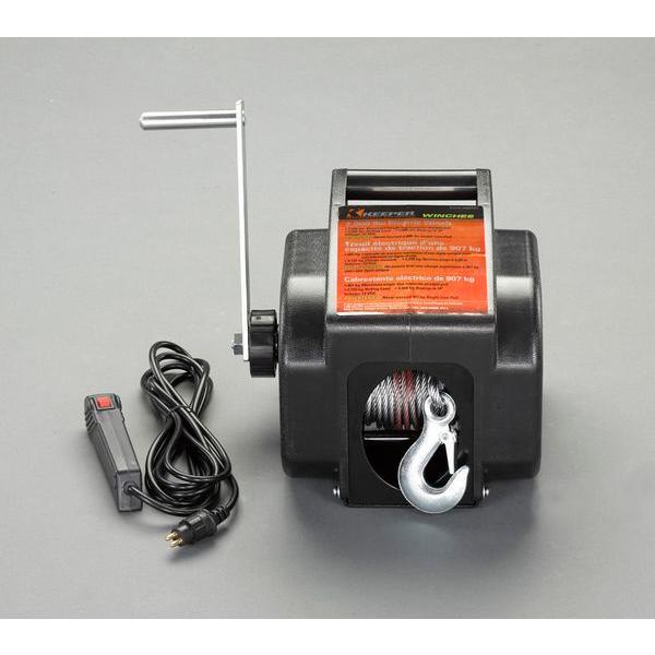 トレーラーボール用取付プレートが付属した軽量で扱いやすいウインチです。電源：DC12Vバッテリー専用サイズ：241×190×254(H)mm電源コード長：出力側：6m、 コントローラー側：3m重量：10.8kgトレーラーボール用取付プレート...