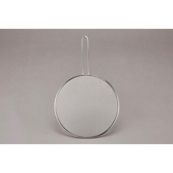 仕様：24〜28cm用サイズ：450(L)×295(W)×5(H)mm重量(g)：132材質：ステンレス鋼フライパン料理や揚げ物の油はねを軽減します。野菜の湯切りにも便利です。入数：1個EA913VS-37000012340223ヤフー SP店