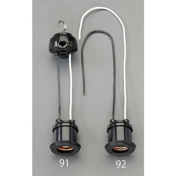 適合電球：白熱灯・電球形蛍光灯・LED電球サイズ：φ45.6×206.5mm受金：E26定格容量：ターミナル部：20A・300Vソケット部：6A・250Vより線・単線両用吊り下げターミナル付EA940C-91EA940C-91ヤフー SP店