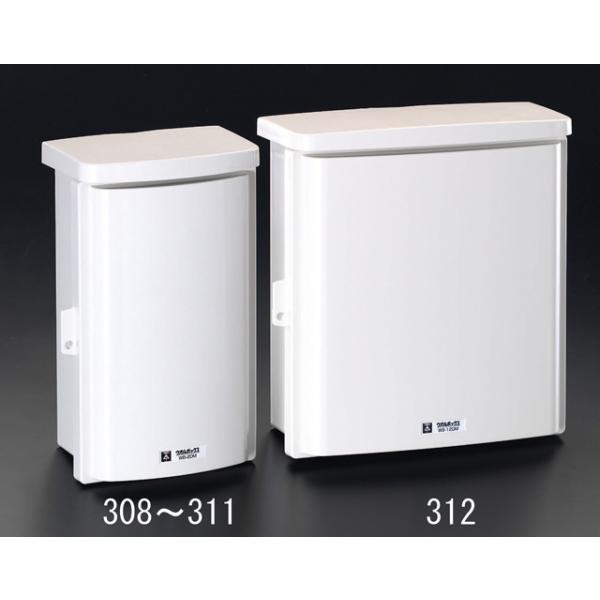 ●取付スペース:ELB:3P・60A×1、配電箱:30A×1●サイズ:303×189×116mm●有効深さ:73-88mm●材質:樹脂●カラー:ミルキーホワイト●バンド通し穴:巾10mm（裏面）常設に適したスッキリデザイン器具の取付位置自在...