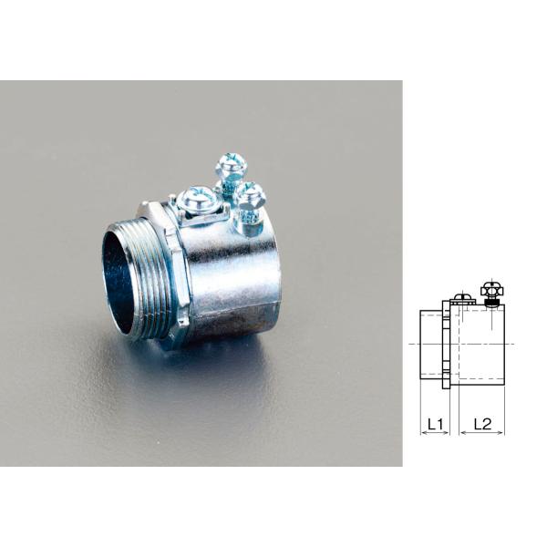 ●呼び:E31●サイズ(mm):L1:14.5、L2:21.0●材質:亜鉛ダイキャスト●トルクビス:2本電線管とボックスを接続する際に使用します。EA940CT-46000012216910ヤフー SP店