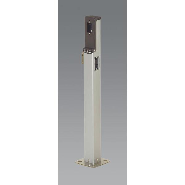 色：シルバー取付ピッチ：140×140mm(適応：M8アンカーボルト)サイズ：90×90×1100mmベースサイズ：200×200×2.3(T)mm電源取付：2箇所(正面・側面)仕上り高さ：1100mmタテ長のEVコンセントの設置に壁の無い...