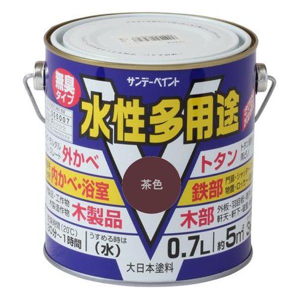 ●カラー…茶色●内容量…0.7L●乾燥時間（表面乾燥）…20℃：約45分冬期：約1.5時間●塗り面積(1回塗り)…約5m2●用途…鉄部、木部、トタン、外壁、内壁、サイディング、モルタル、ブロック、プラスチック、浴室、雨どいなど●うすめ液…水...