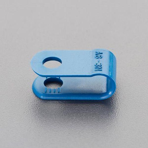 ●ケーブル径(mm)…8.4●取付穴径（mm）…4.3●入数…20個●材質…ナイロン●適用ビス…M4●使用温度範囲…−40℃〜85℃●カラー…ブルー●結束バンドを使用せずに簡単に配線が固定できます。●金属検出機・X線検出機の両方で検出が可能...