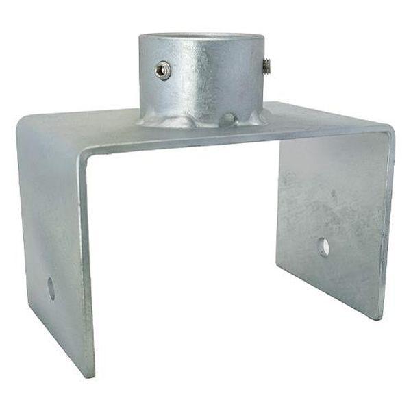 ●止めビス…ステンレスビス（M8-8mm）●適用パイプ…48.6mm●サイズ(mm)(W×D×H)…157×100×140●重量(g)…1390●材質…SS400（溶融亜鉛メッキ仕上げ）●締付工具…六角レンチ（4mm）●パイプ締付時のトルク...