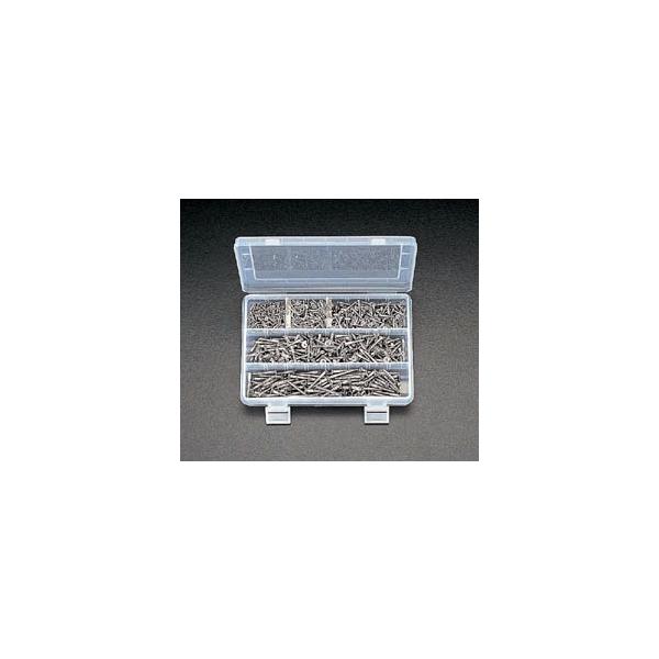 ●(セット内容):サイズ（入数）:2.4×13mm（200）2.7×16mm（200）3.1×20mm（200）3.8×25mm（200）4.1×38mm（100）●材質:ステンレス●頭形状:(+)皿頭●ケースサイズ:207×145×40m...