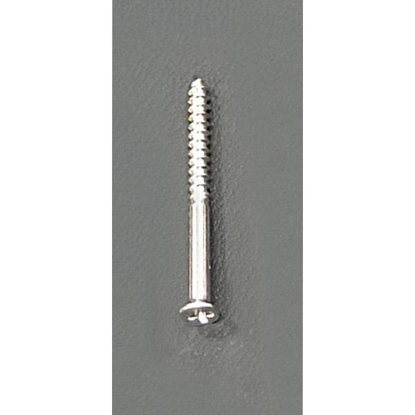 材質：キルド鋼(焼入れ処理・ニッケルメッキ) サイズ(mm)：2.0×27入数：450本(＋)皿頭木製ラック、木製パネル貼りなどの木工造作や金物の取付に。堅い木材でもねじ込み時の折れや曲り等が少ないです。ドライバーは#1をご使用ください。E...