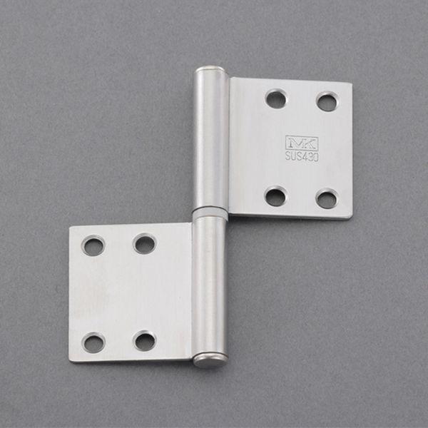 全長(mm)：102幅(mm)：89厚み(mm)：2.0穴径(mm)：6mm穴数：8材質：ステンレス（SUS430）ヘアーライン仕上げ左右兼用木ねじ付(3.5×25mm)入数：1枚EA951CT-37000012343995ヤフー SP店