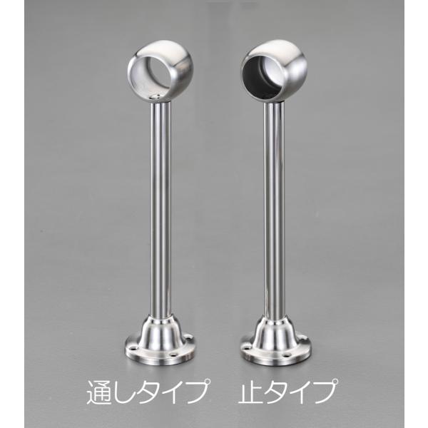 ●用途:クローゼット内のハンガーパイプ取付など●仕様:止め（エンド)用●材質:ステンレスSUS304●仕上:ヘアライン仕上●適用パイプ径:25mm●プレート径:56mm●全高:230mm●取付穴数:4●取付穴径:3.8mm●付属品:取付ビス...