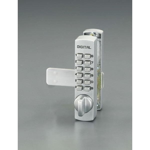 材質：亜鉛ダイカストサイズ：30(W)×128(H)mmドア厚(mm)：25〜50仕様：開戸・引戸兼用鉄扉、アルミサッシ扉、木製扉用内側：サムターン外側：プッシュボタン(番号設定可能)既存のドアに増設する事により、1ドア2ロックの安全な防犯...