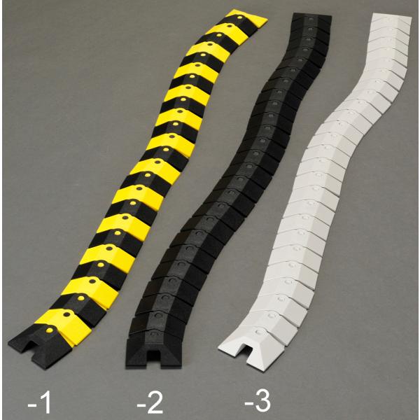 ●サイズ:76(W)×19(H)mm●全長:1m●内部開口サイズ:19×9.5(H)mm●重量:700g●参考耐荷重:約14t●色:灰1ピース毎に取付可能で長さ調整もでき、カーブ・コーナーなど自由にデザインできます。EA983PL-3000...