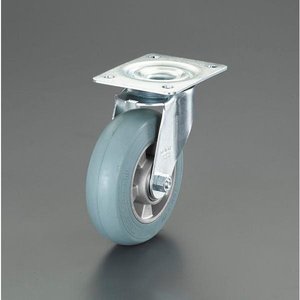 柔らかいゴムで走行音が静かなキャスターです。ボールベアリング耐熱温度：−25〜80℃材質：スチール、 車輪：ソフトゴム仕様：自在ストッパー無車輪径×幅：200×50mm全高：235mm耐荷重：300kgEA986GP-14000012295...