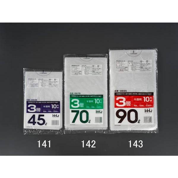 材質：低密度ポリエチレン容量：45Lサイズ：650×800×0.023mm入数：10枚3構造で引っ張りと突き刺しへの強度があります。EA995AD-141EA995AD-141ヤフー SP店