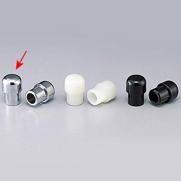 ハリケーン サイドキャップカラー:クロームメッキナイロン製 外径φ22mm 打ち込みタイプ。スチール、ステンレスハンドル内径φ18〜19ｍｍに適合。1セット 2ヶ入りHB0320Cヤフー SP店