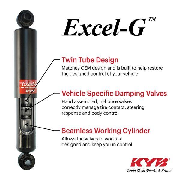 KYB 14-20 FIAT 500L Excel-G Gas Shock - Rearメーカー：KYBメーカー品番：3410121・掲載画像は、カタログより抜粋した参考画像となっております。ご不安な場合は、メーカーサイトでのご確認をお願い...