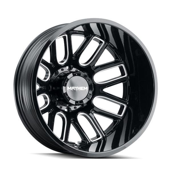 Mayhem 8107D Cogent Dually 20x8.25 / 8x200 BP / -192mm Offset / 142mm Hub Blk w/ Milled Spokes Wheelメーカー：Mayhemメーカー品番：81...