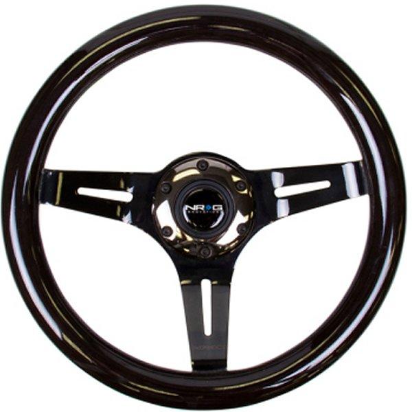 NRG Classic Wood Grain Steering Wheel (310mm) Black w/Black Chrome 3-Spoke Centerメーカー：NRGメーカー品番：ST-310BK-BK・掲載画像は、カタログより...
