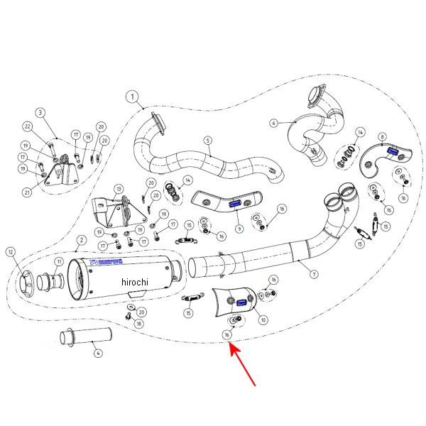 アクラポビッチ AKRAPOVICフィッティングキットドゥカティ、ハーレーP-HF95-1P-HF95/1ヤフー SP店
