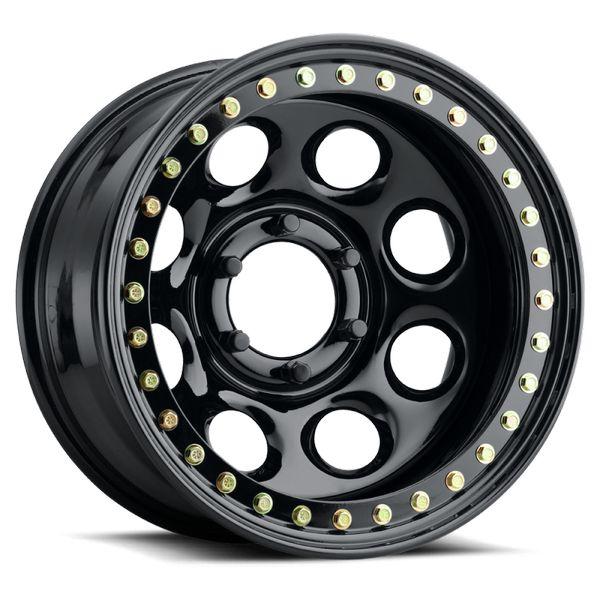 Raceline RT81 Rock 8 17x9.5in/8x165.1 BP/-44mm Offset/130.81mm Bore - Gloss Black Beadlock Wheelメーカー：Racelineメーカー品番：RT81...