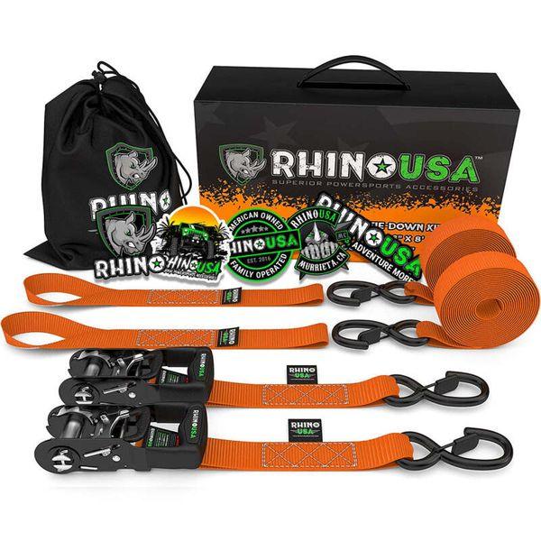 Rhino USA Heavy Duty Ratchet Tie-Downs 2-Pack (Orange) 1.6In X 8Ftメーカー：Rhino USAメーカー品番：HDKIT-2PK-ORG・掲載画像は、カタログより抜粋した参考画...