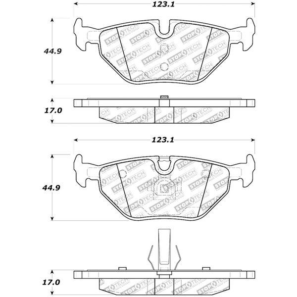StopTech Street Touring 01年-02年 BMW Z3/03年-09年 Z4/10/90年-07年 3 シリーズ リアブレーキパッドメーカー：Stoptechメーカー品番：308.06920・掲載画像は、カタログより抜...